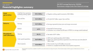 Royal Dutch Shell fourth quarter 2019 results | PDF