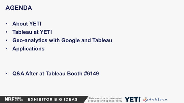 Yeti: A field guide to analytics_Tableau_Yeti | PPTX
