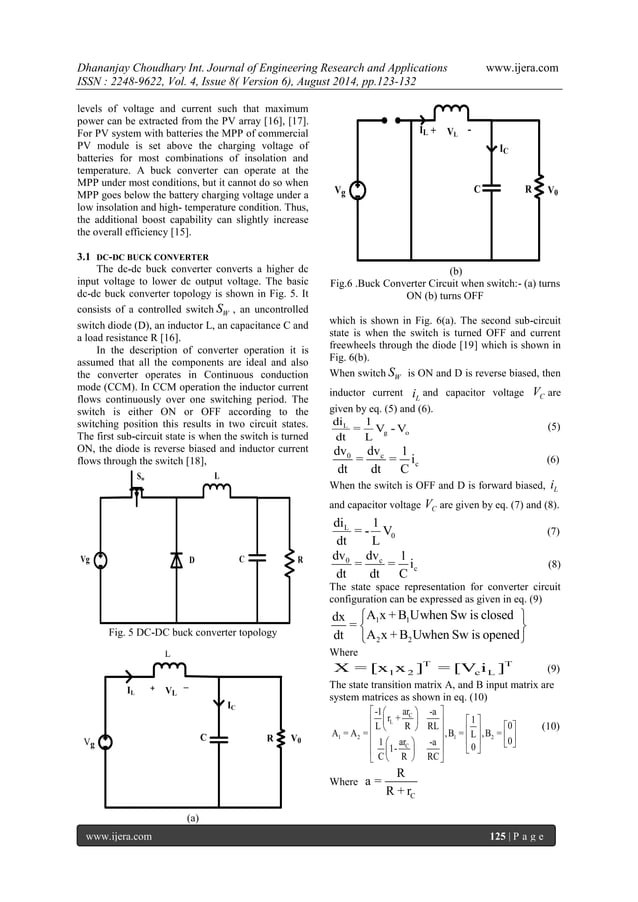 Incremental Conductance MPPT Algorithm for PV System Implemented Using DC-DC Buck and Boost ...