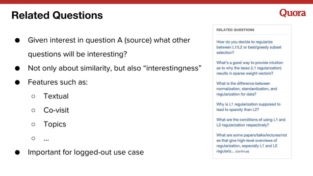 Machine Learning for Q&A Sites: The Quora Example | PPT | Free Download
