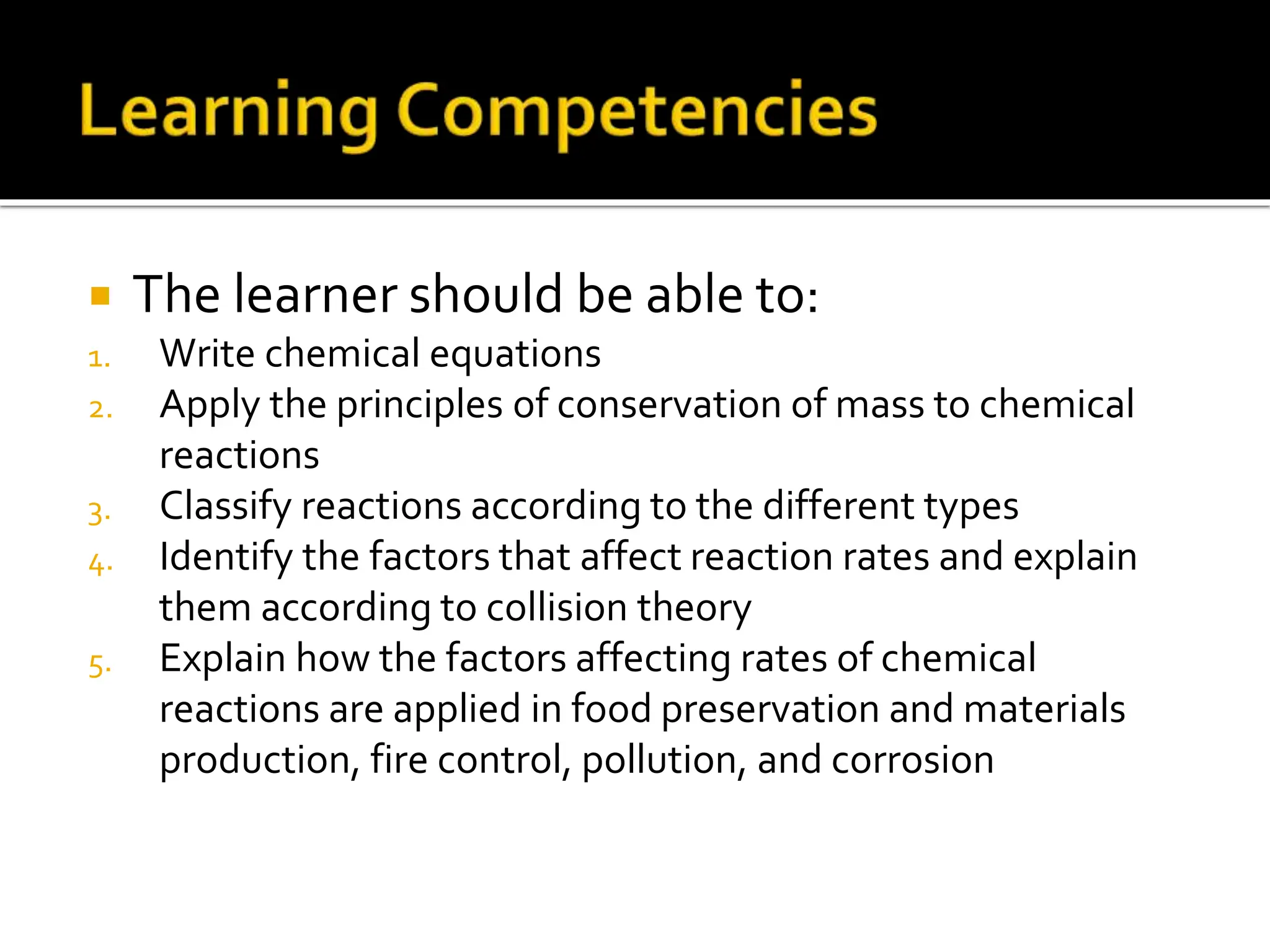 Chemical Reaction Science 10 lesson Fourth quarter | PPT