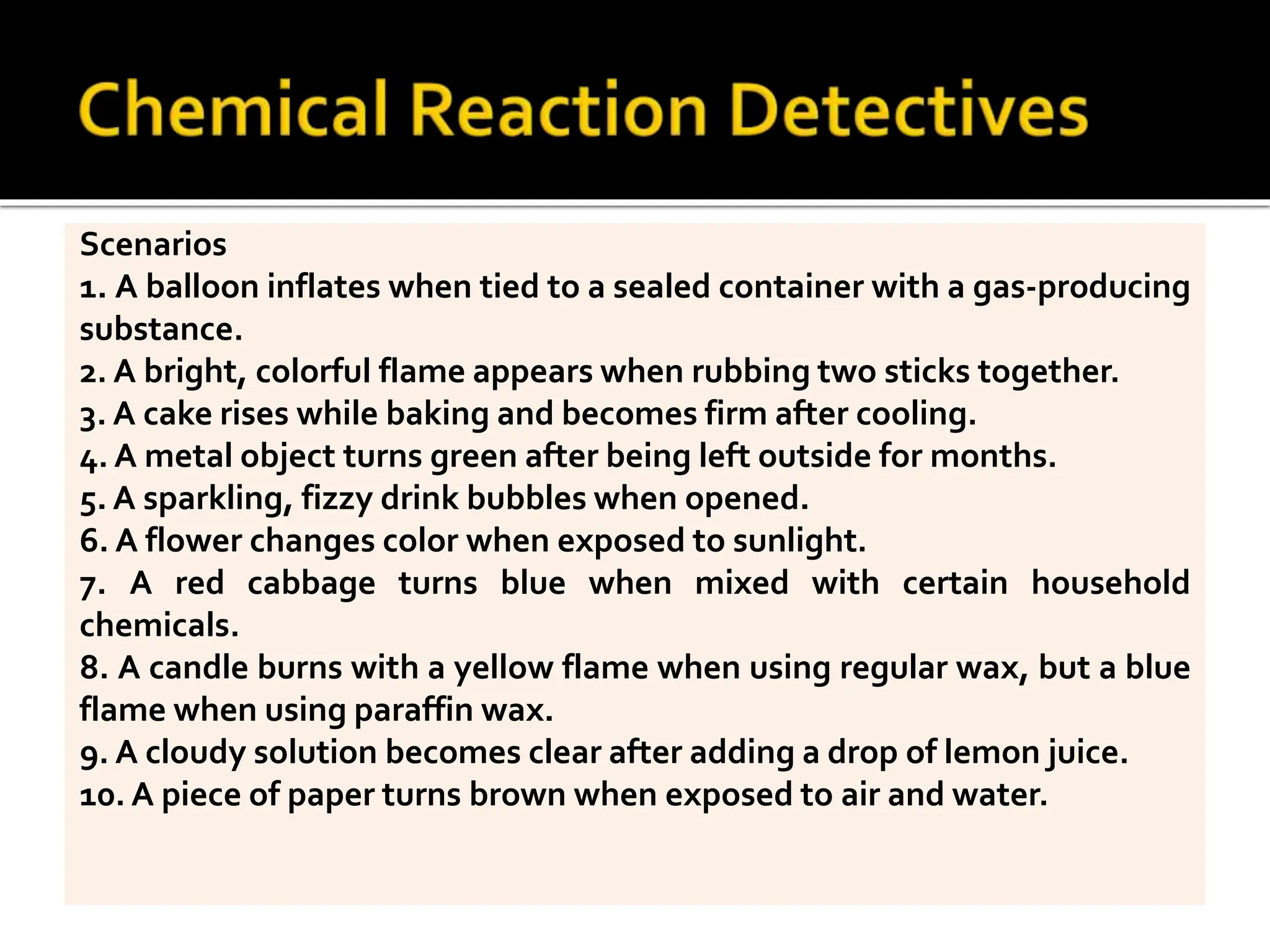Chemical Reaction Science 10 lesson Fourth quarter | PPT