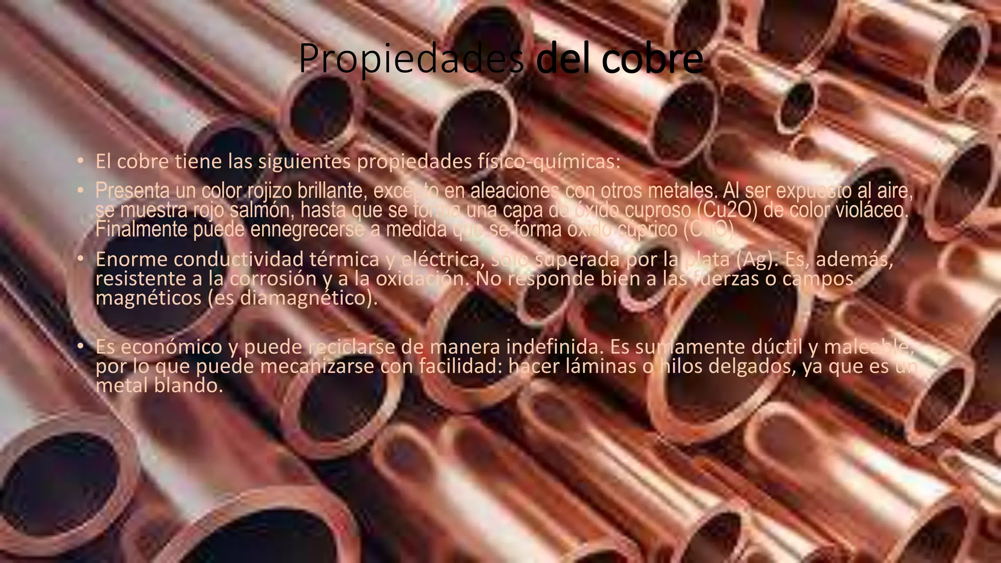 El cobre y sus aleaciones | PPTX