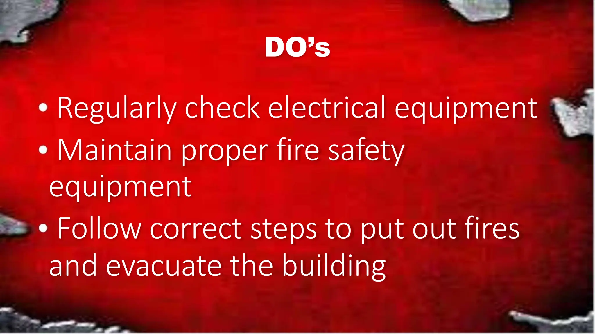 POWERPOINT PRESENTATION OF FIRE HAZARDS. | PPT