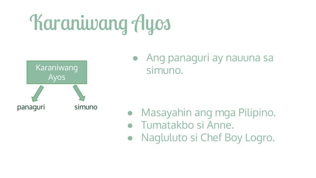 Bahagi at Ayos ng Pangungusap | PDF