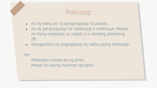 Uri ng Pangungusap Ayon sa Gamit | PDF