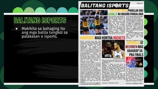 Bahagi ng Pahayagan | PDF