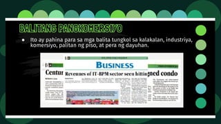 Bahagi ng Pahayagan | PDF
