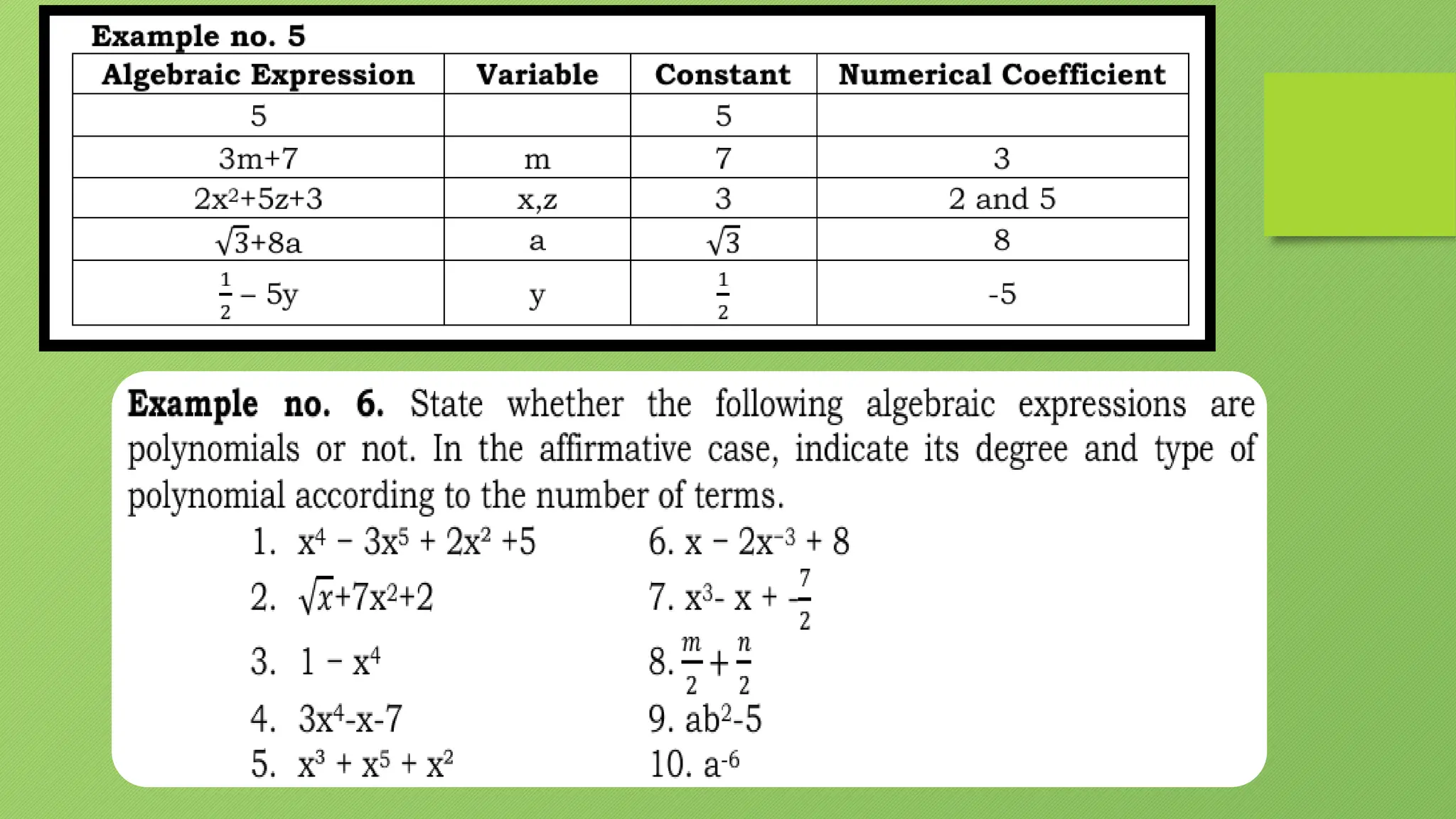 Evaluating Algebraic Expressions - 2025.pptx
