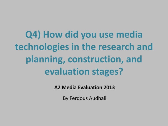 Evaluation Q4. | PPT