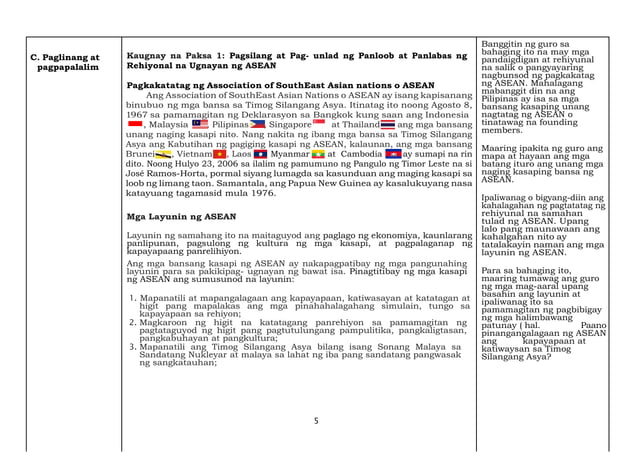 lesson exemplar Araling Panlipunan 7, quarter 4 week 1 | PDF