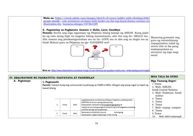 lesson exemplar Araling Panlipunan 7, quarter 4 week 2 | PDF