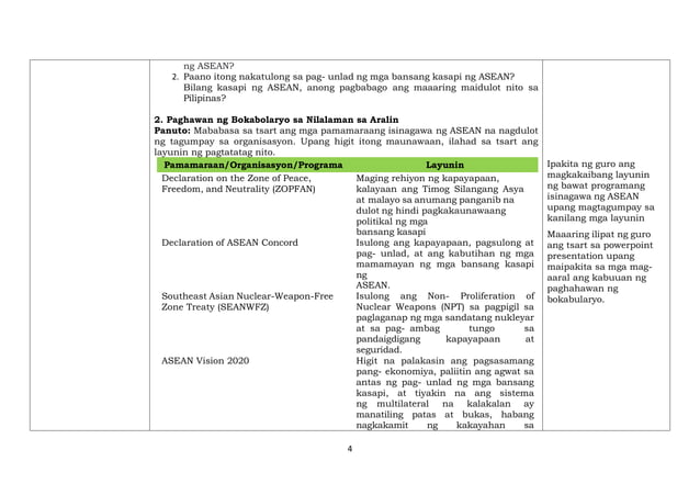 lesson exemplar Araling Panlipunan 7, quarter 4 week 2 | PDF