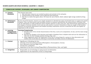 DAILY LESSON PLAN IN SCIENCE QUARTER 4pdf | PDF