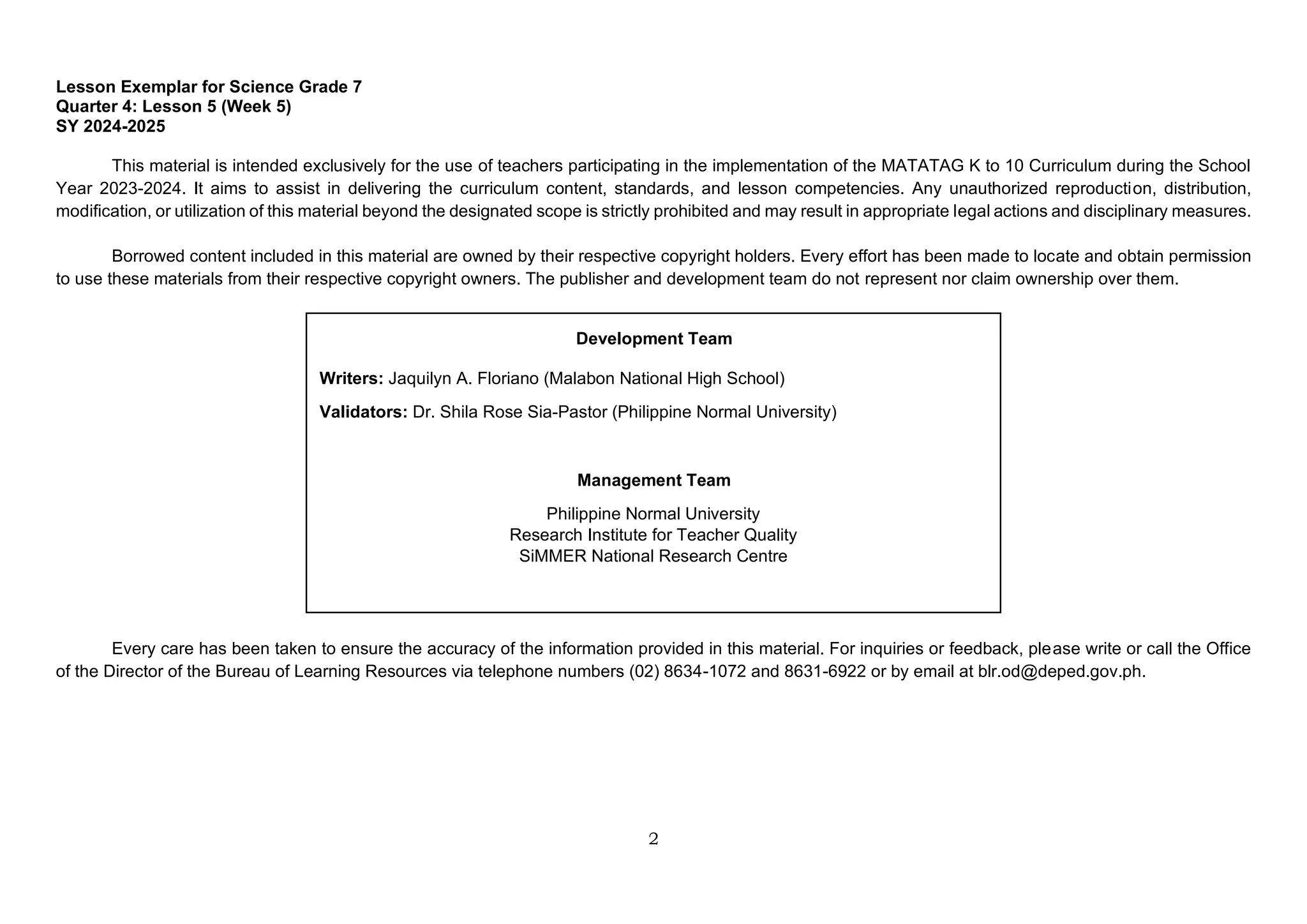 quarter 4 detailed lesson plan in science 7 | PDF