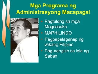 Q4 lesson 25 diosdado macapagal | PPTX