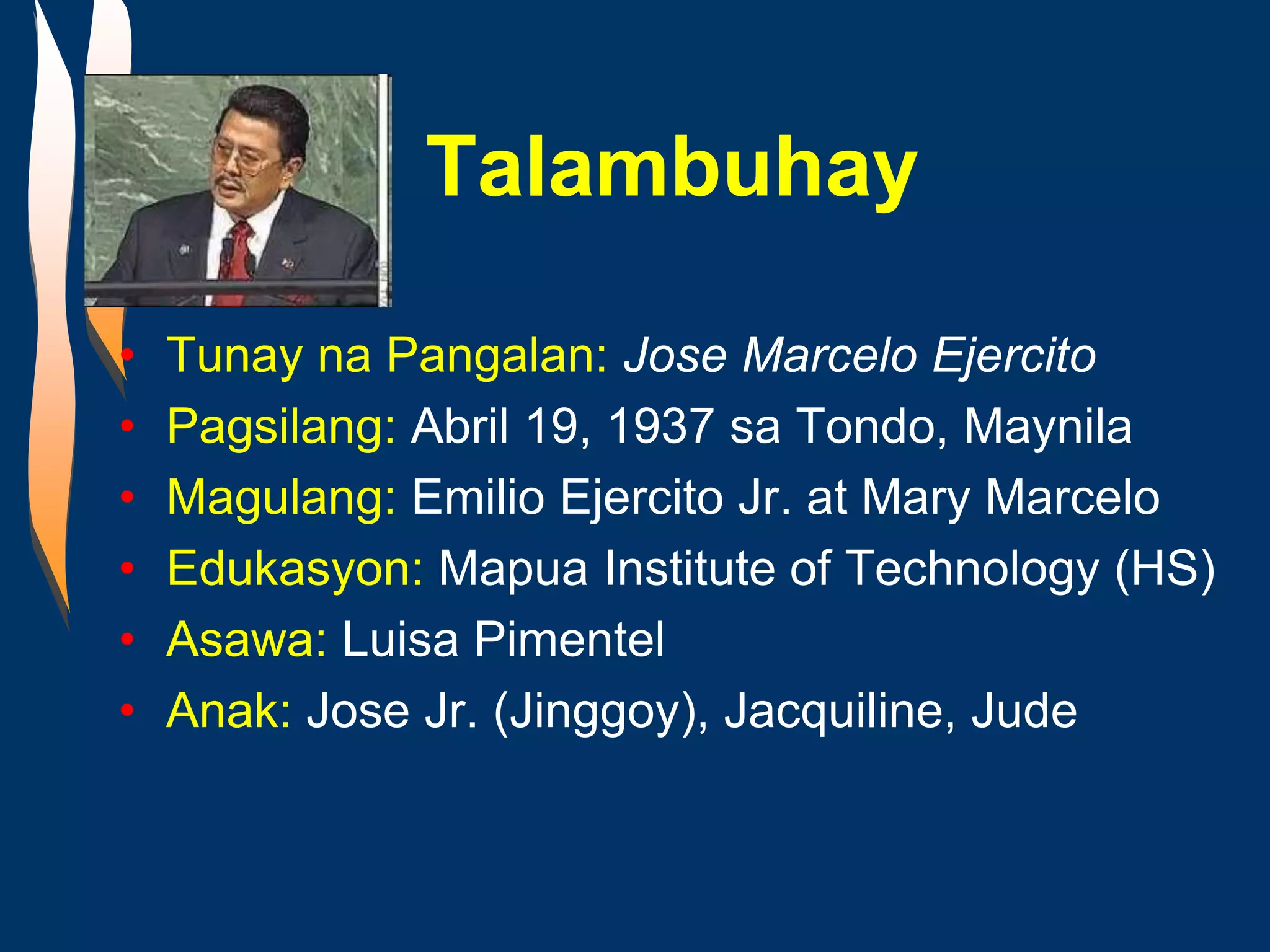 Q4 lesson 30 joseph estrada | PPTX