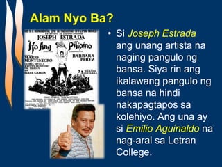 Q4 lesson 30 joseph estrada | PPTX