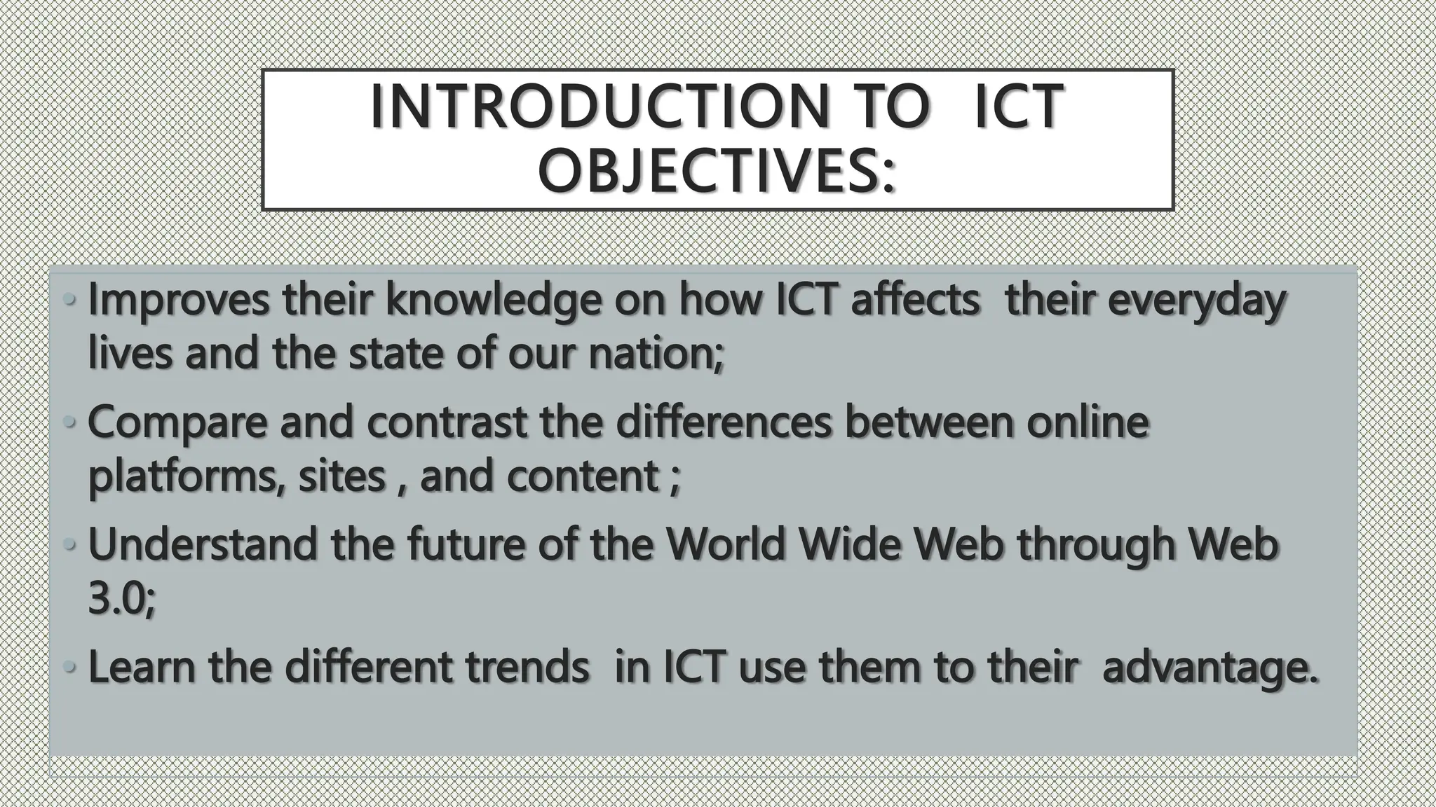 E-Tech: M2:ICT Project for Social Change | PPTX