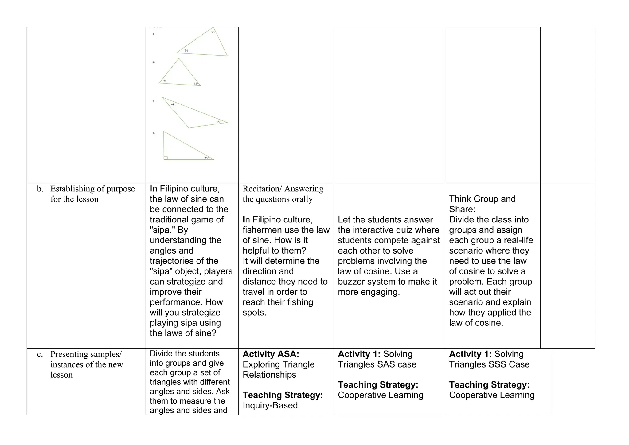Q4 M9GE-IVf-g-1 illustrates laws of sines and cosines. Uddiawan NHS.docx