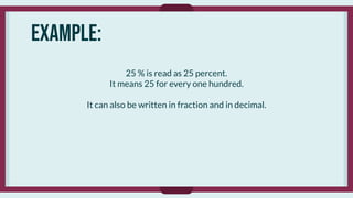 Introduction to Percent | PDF