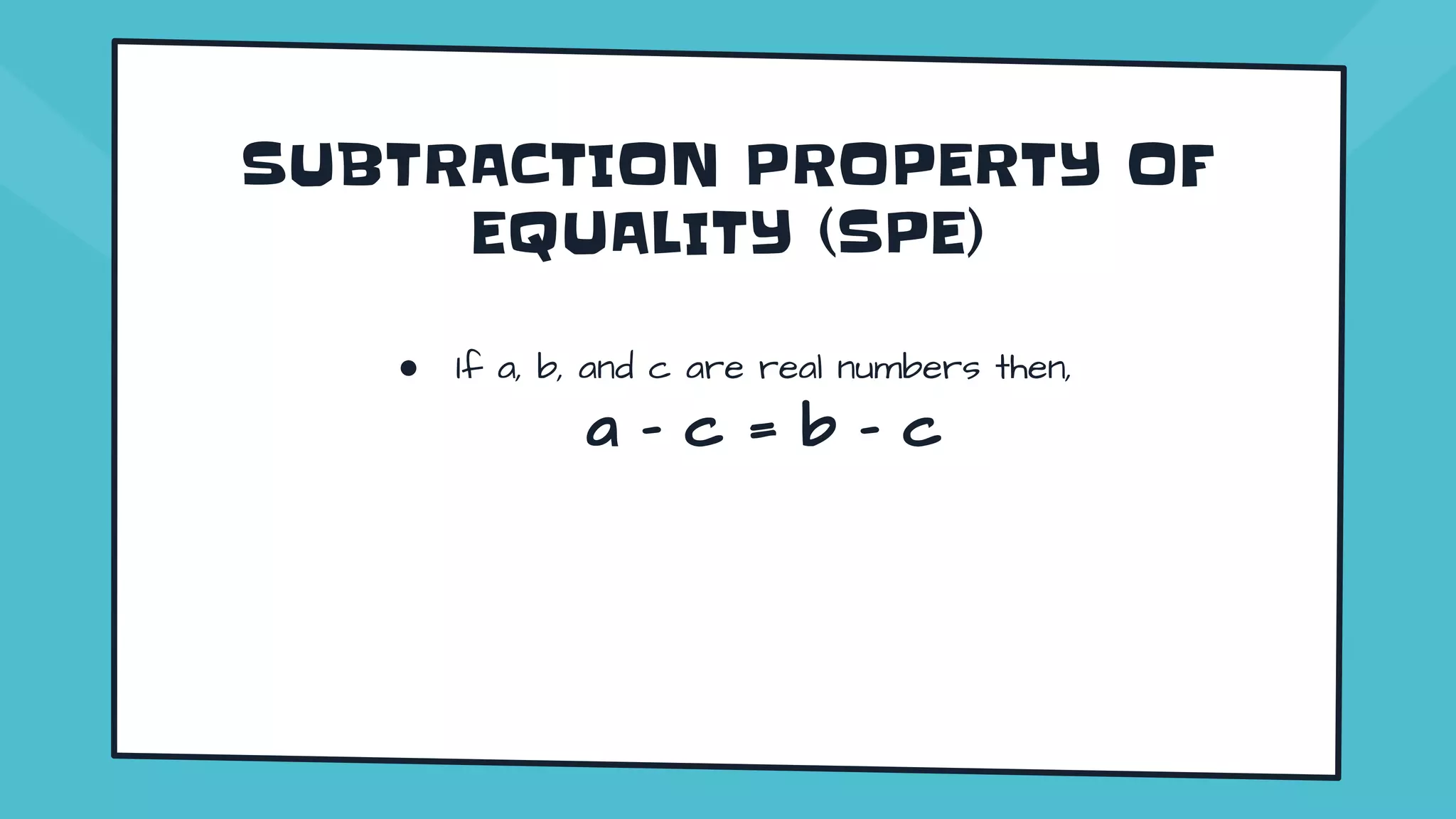 Addition and Subtraction Property of Equality | PDF