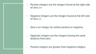 Introduction to Integers | PDF
