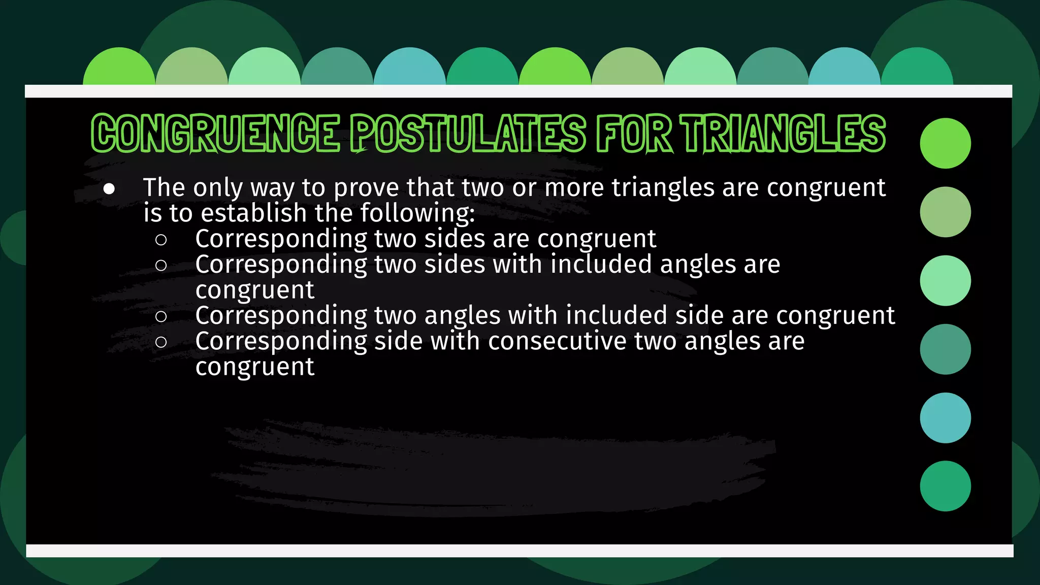 Congruence Postulates for Triangles | PDF