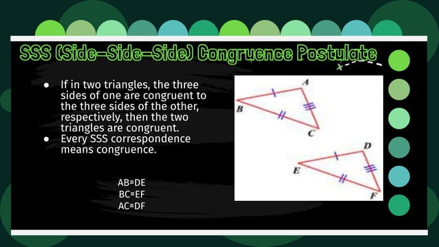 Congruence Postulates for Triangles | PDF