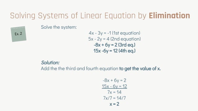 Elimination of Systems of Linear Equation | PDF | Physics | Science