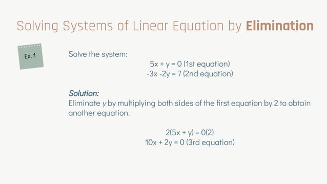 Elimination of Systems of Linear Equation | PDF | Physics | Science