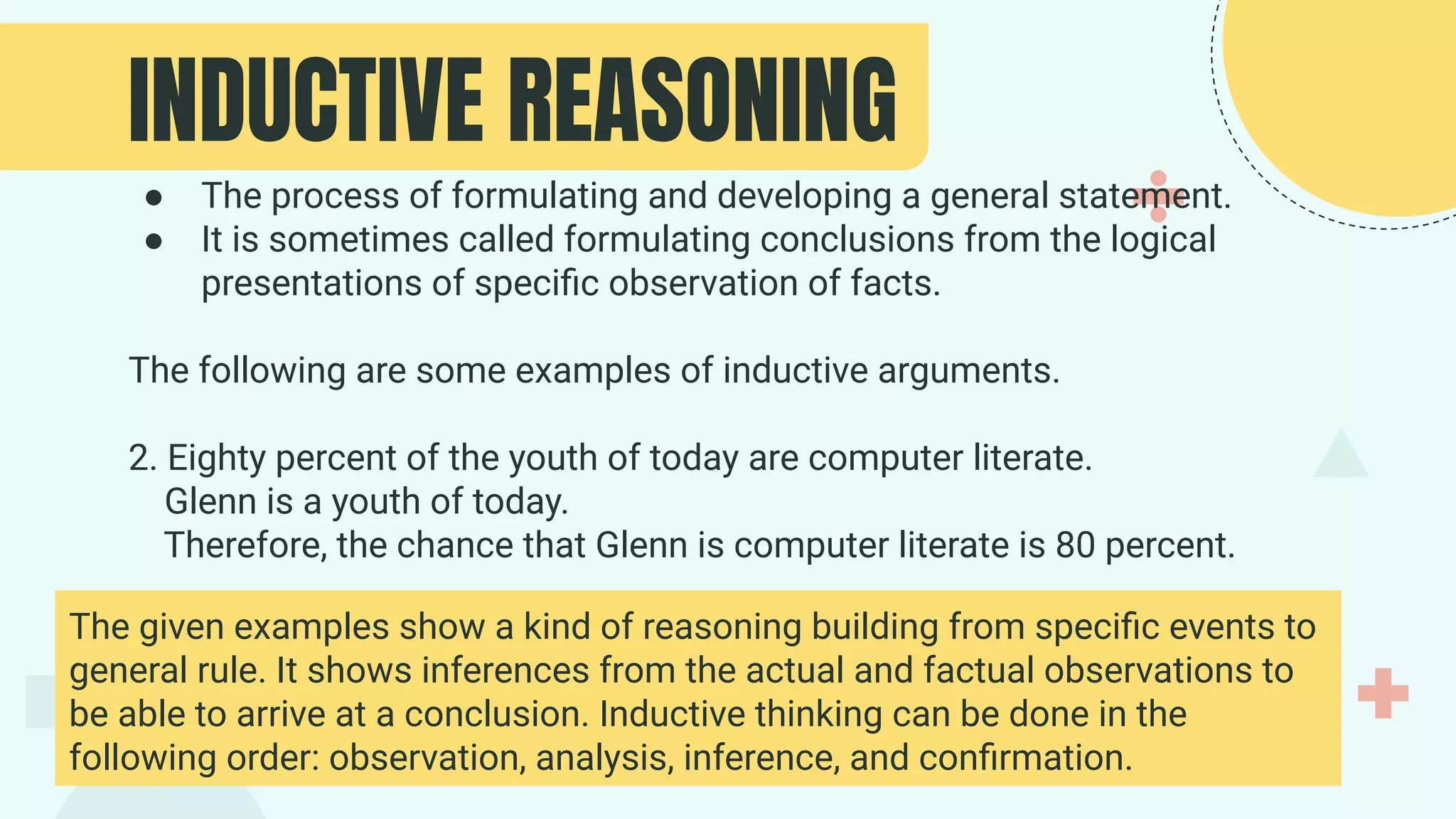 Inductive and Deductive Reasoning | PDF