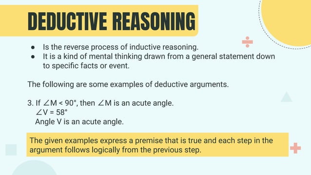 Inductive and Deductive Reasoning | PDF