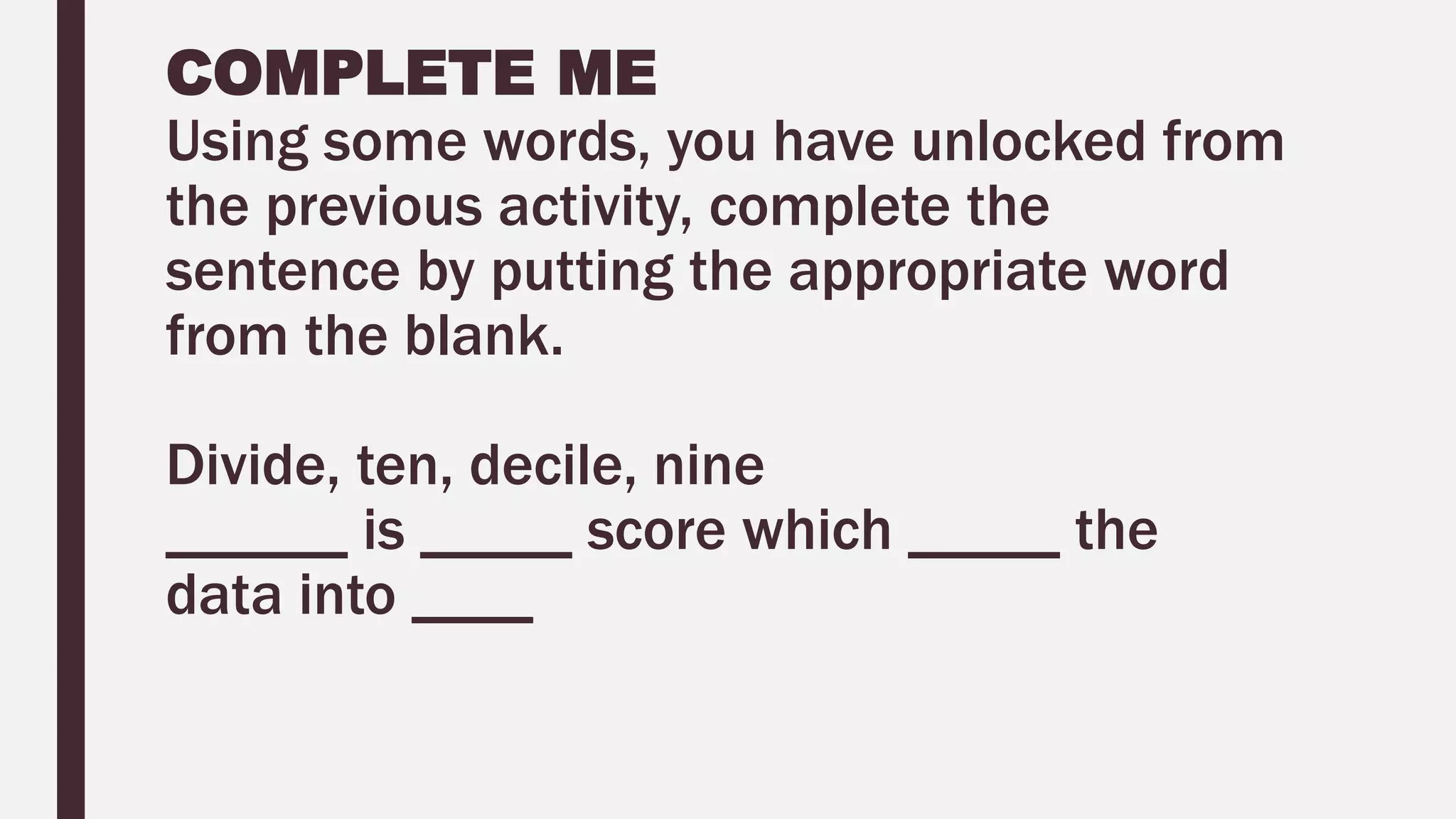 Q4 observation measures of position for grouped data ppt | PPTX