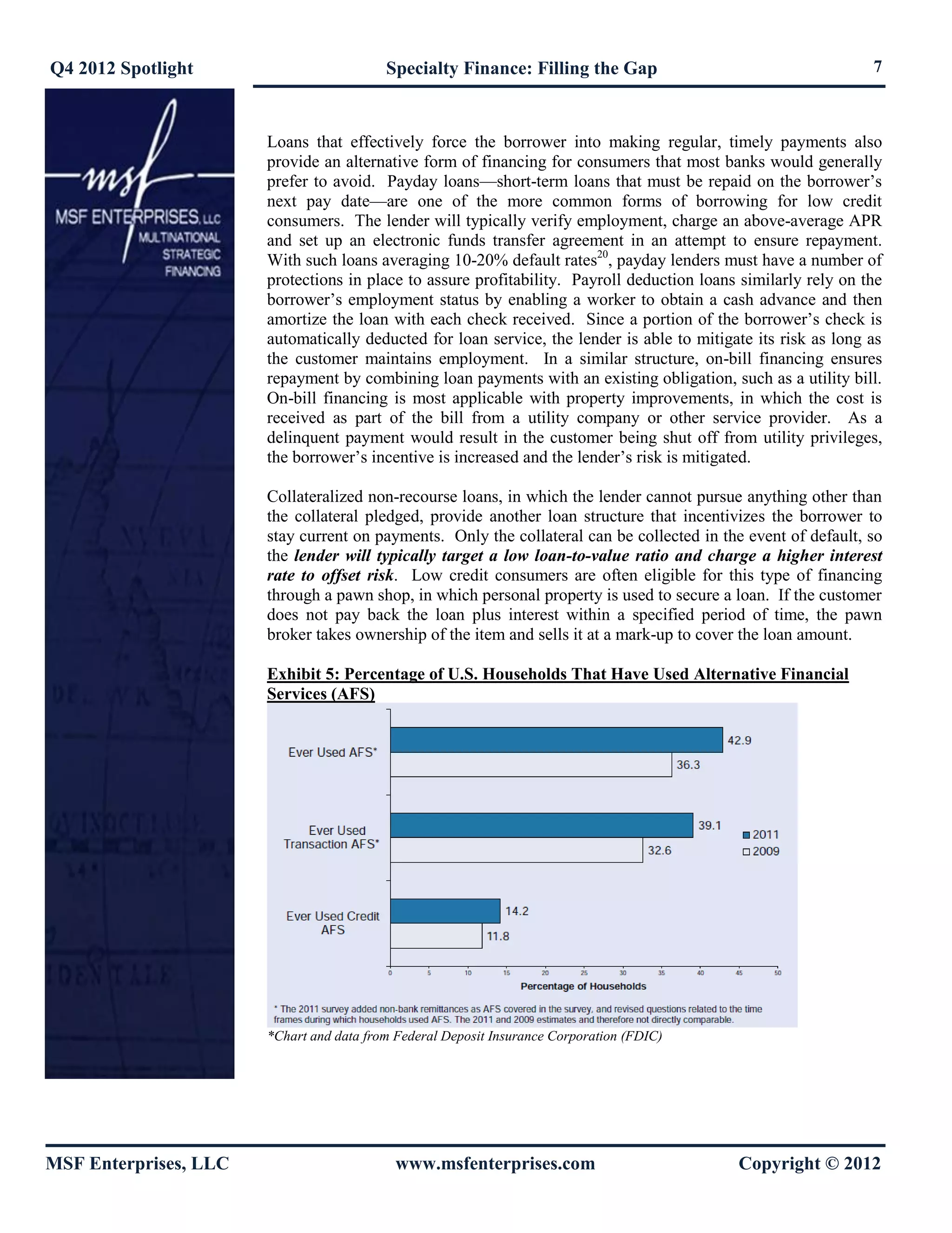 Q4 Spotlight--Specialty Finance | PDF