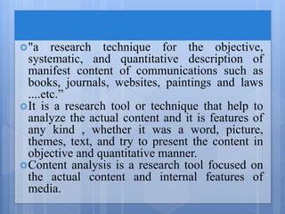 Content analysis | PPTX