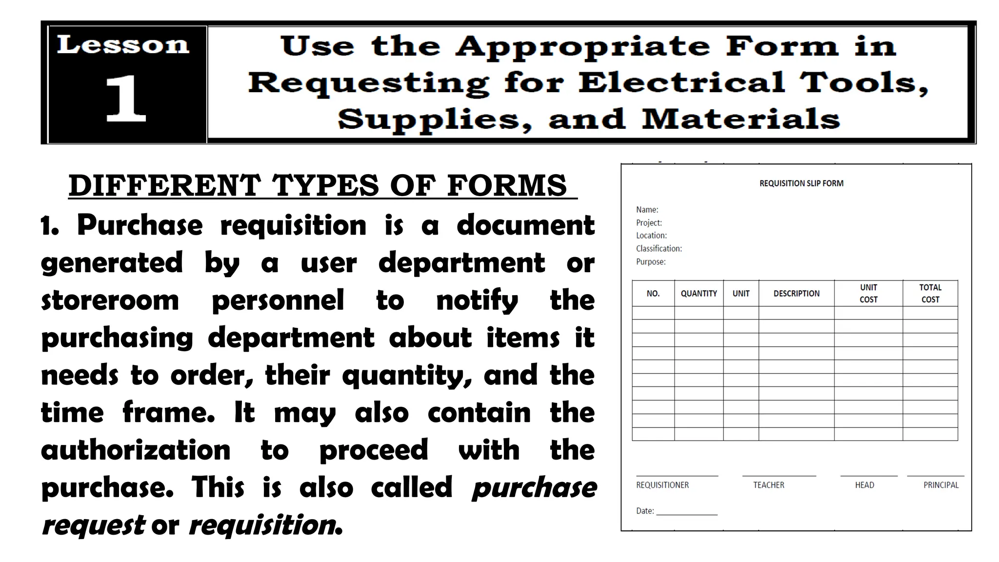 EIM 7_WEEK 2 - MODULE 2_REQUEST APPROPRIATE ELECTRICAL SUPPLIES, MATERIALS, AND TOOLS.pptx
