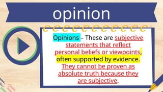 Identifying Details taht Support the Main Idea through Facts and ...