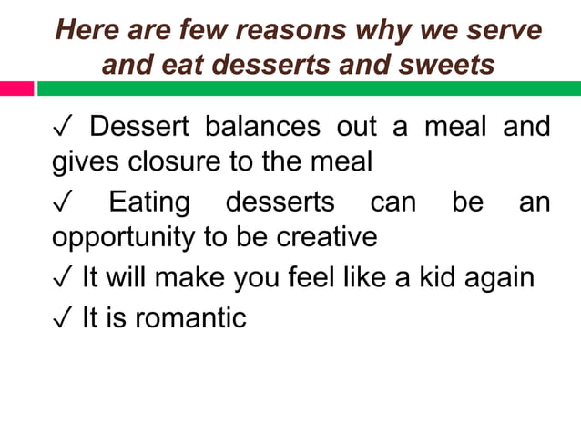 Q4_WEEK 3 & 4 - PREPARE DESSERTS.pptx | Desserts and Baking | Food & Drink