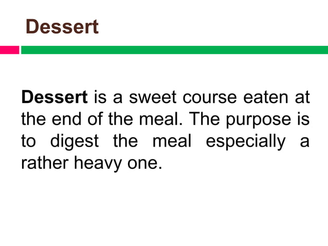 Q4_WEEK 3 & 4 - PREPARE DESSERTS.pptx | Desserts and Baking | Food & Drink