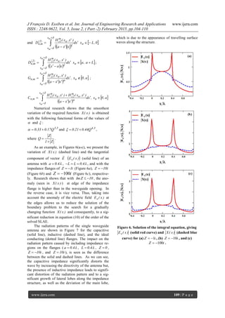 The Influence Of Infinite Impedance Flanges On The Electromagnetic ...