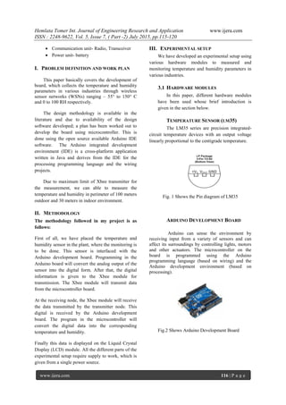 Study and Development of Temperature & Humidity monitoring system through Wireless Sensor ...
