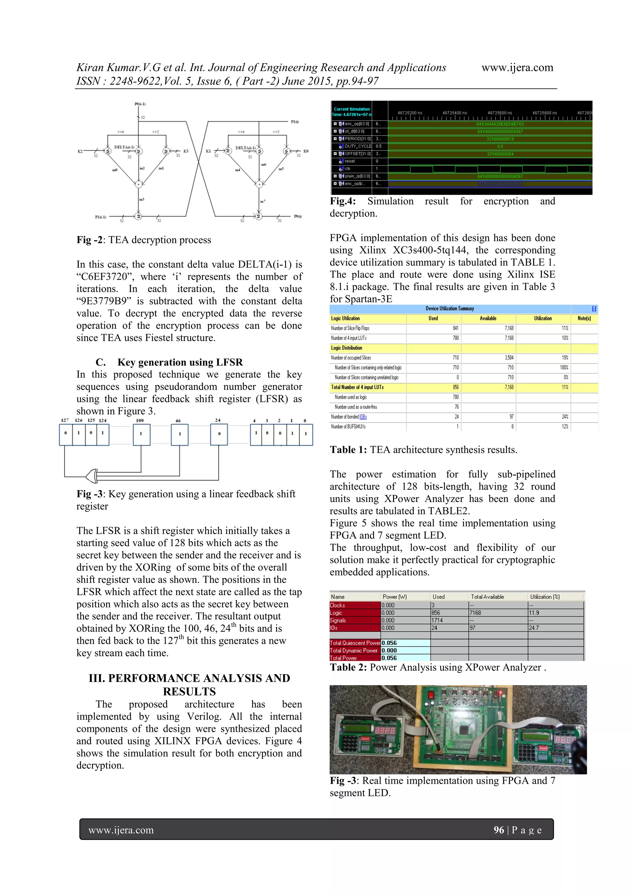 Design And Implementation Of Tiny Encryption Algorithm | PDF