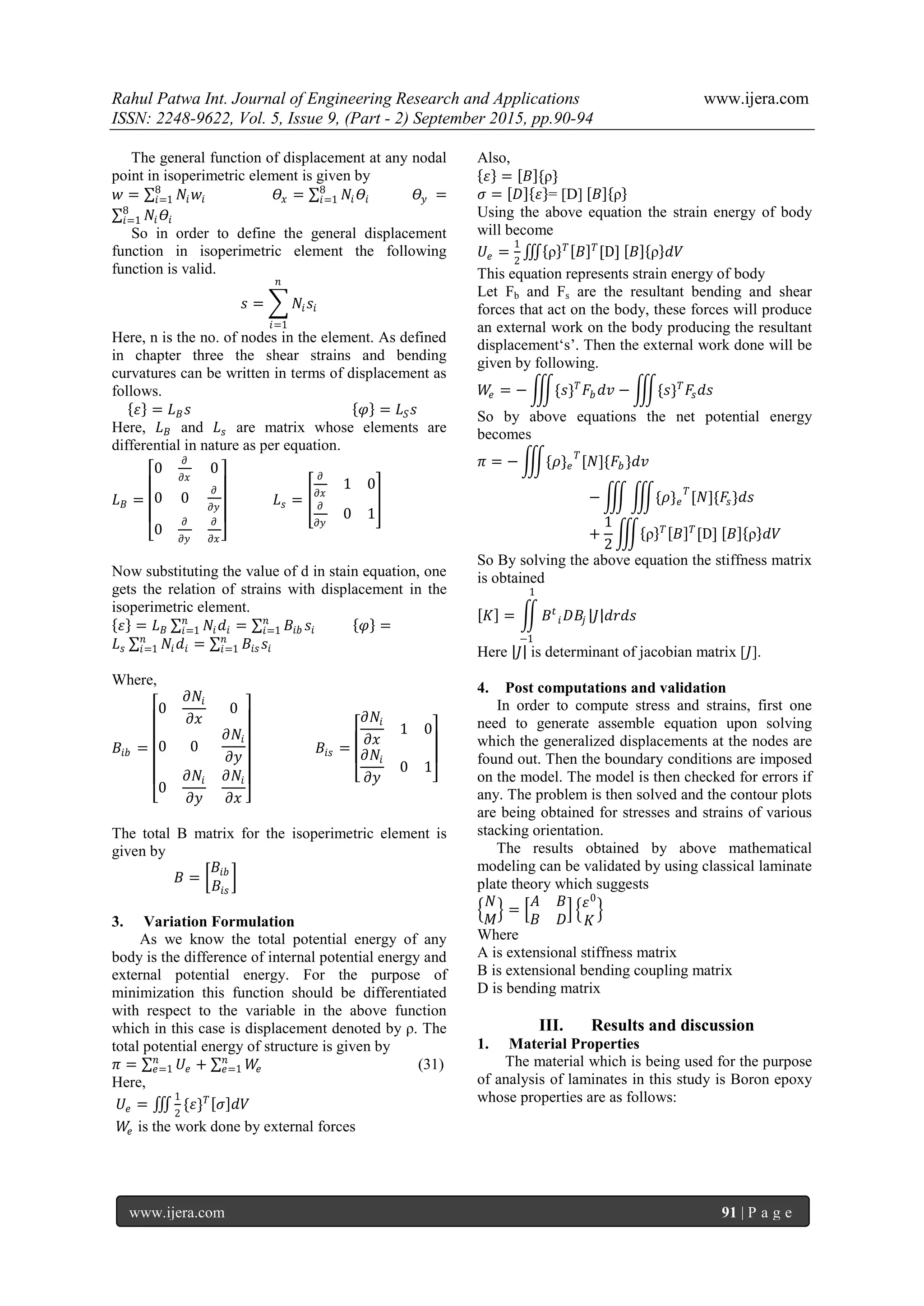 Analysis of Cross-ply Laminate composite under UD load based on CLPT by Ansys APDL | PDF
