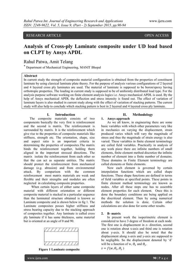 Analysis of Cross-ply Laminate composite under UD load based on CLPT by ...