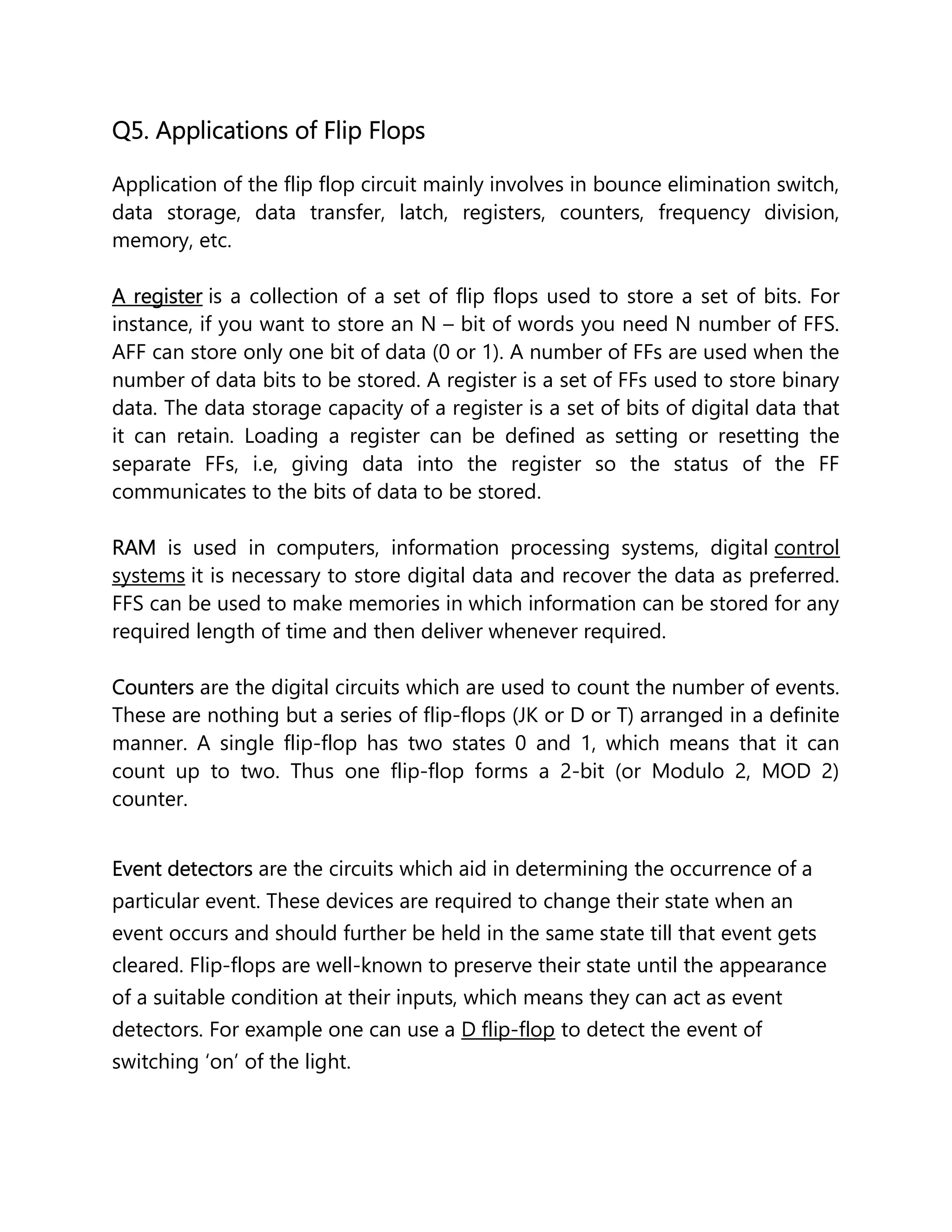 CSA Application of Flip Flop | PDF