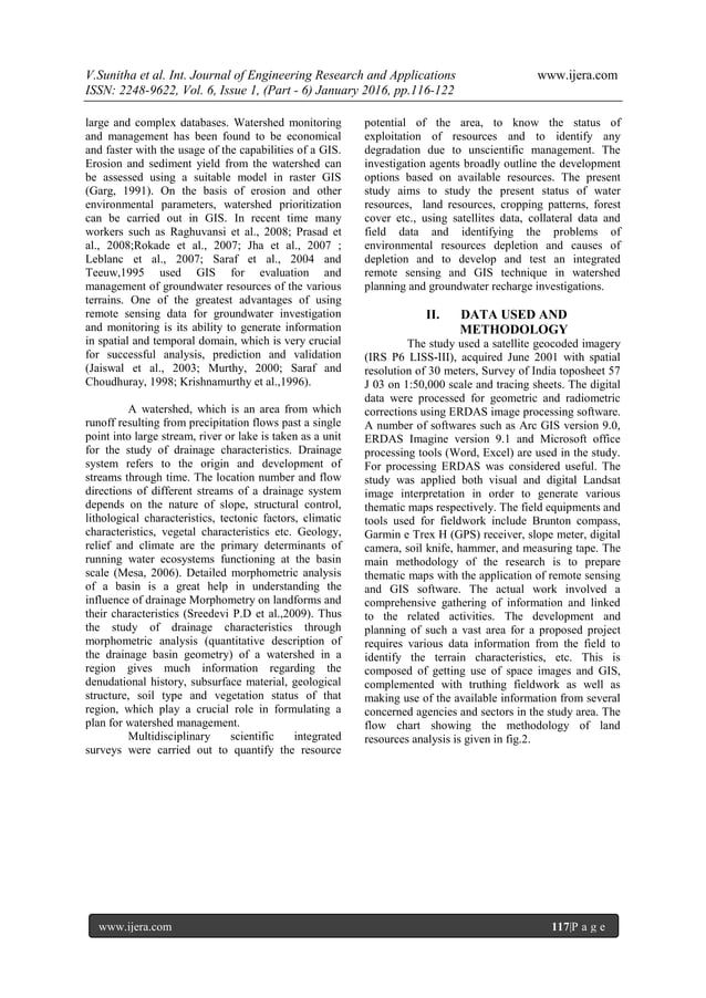 Evaluation Of Groundwater Resource Potential Using Gis And Remote Sensing Application Pdf