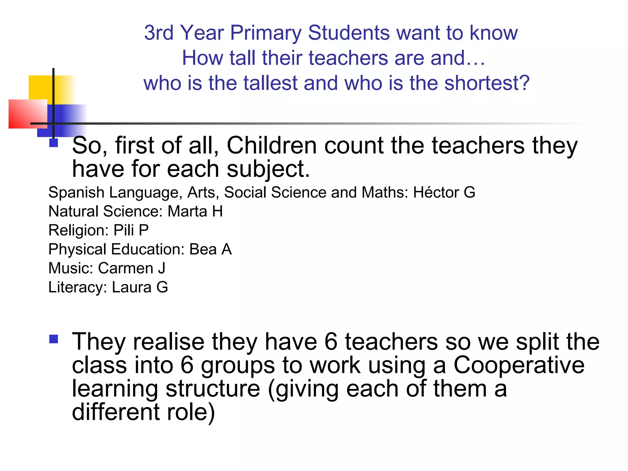 Q7.Measure how tall all your teachers are | PPT | Free Download