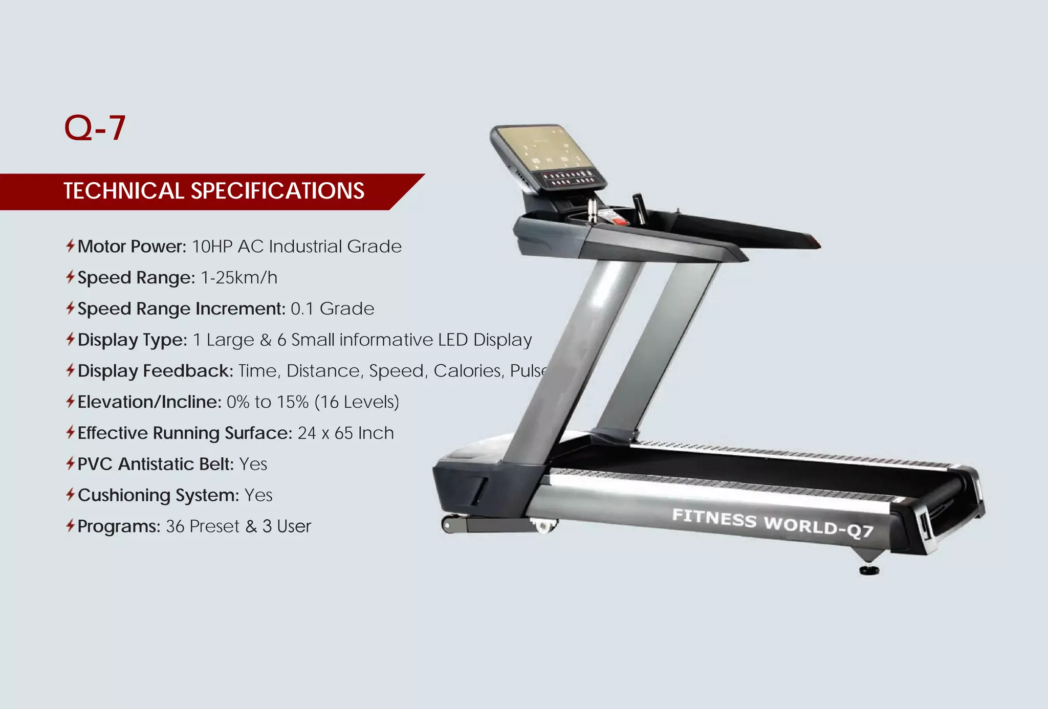 Q7 motorized-treadmill | PDF | Running and Jogging | Fitness and Exercise