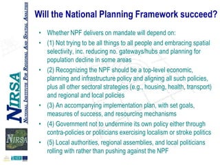 Why the National Spatial Strategy failed and prospects for the National ...